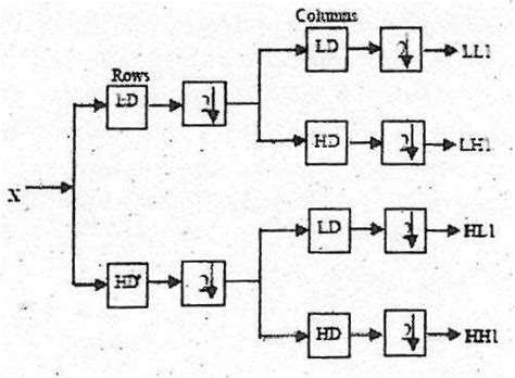 Wavelet Filter Bank For One Level Image Decomposition Download Scientific Diagram