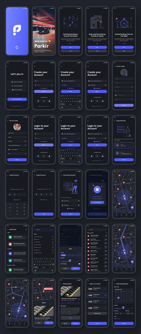 Parkir Parking App UI Kit Premium Quality Design Resources