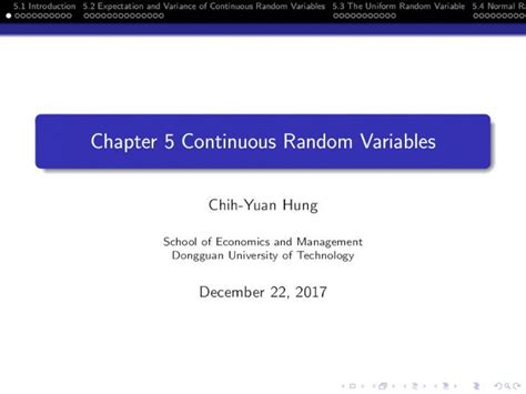 PDF Chapter Continuous Random Variables Introduction Expectation And Variance Of