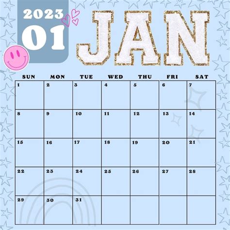 Preppy Calendar Etsy