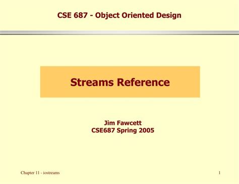 ppt cse 687 object oriented design powerpoint presentation free