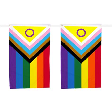 Intersex Progress Pride Rainbow Flag Bunting Small 3m X 10 Flags Intersex Progress Pride Rainbow Flag Bunting Small 3m X 10 Flags