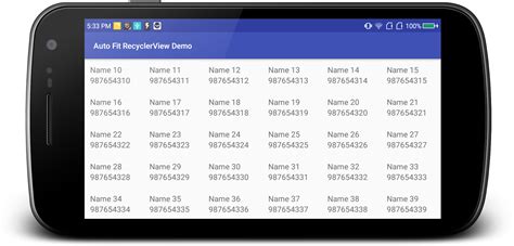 Point Of Android Autofit Recyclerview