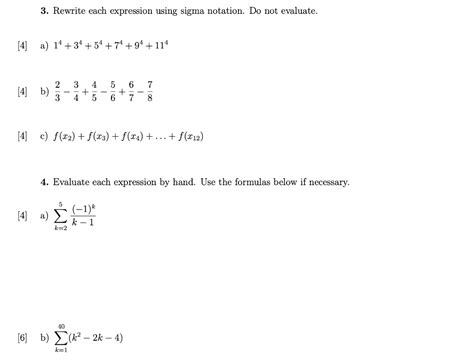 Solved 3 Rewrite Each Expression Using Sigma Notation Do