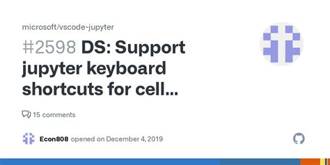 Ds Support Jupyter Keyboard Shortcuts For Cell Manipulation Et Al · Issue 2598 · Microsoft