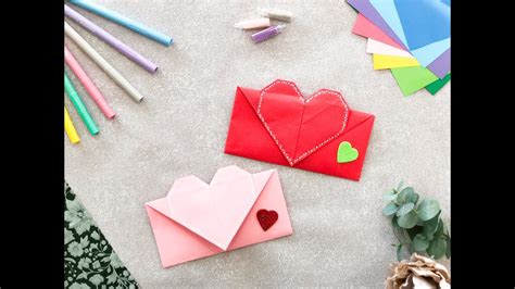 Как сделать красивый конверт своими руками конверт на день влюбленных Youtube