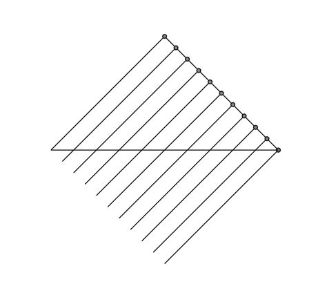 Tikz Drawing Parallel Lines That Truncate At The Same X Coordinate