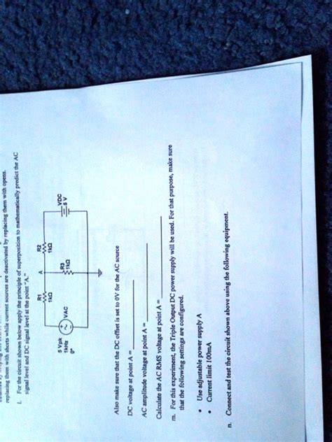 SOLVED Replacing Them With Shorts While Current Sources Are Deactivated Signal Level And DC