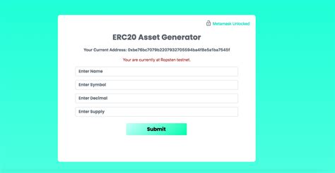 Github Pas11115erc20 Asset Generator An Ethereum Erc20 Token