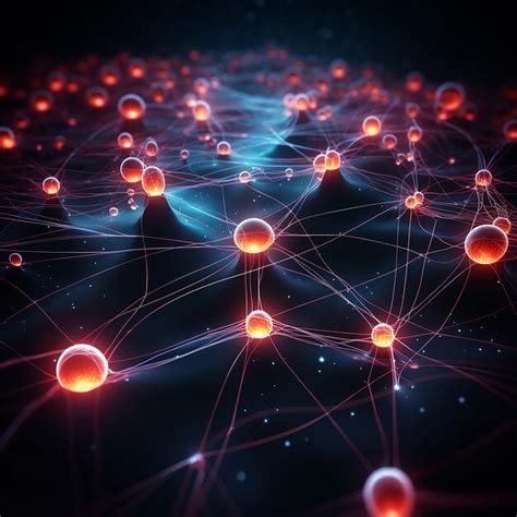 A Computer Generated Image Of A Complex Structure With Connected Lines And Dots Premium Ai