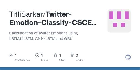 Github Titlisarkartwitter Emotion Classify Csce 598 Classification Of Twitter Emotions Using