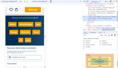 Acessar Placeholder Na Aba Inspecionar Html E Css Responsividade Com Mobile First Solucionado