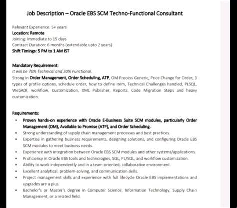 Abhilash Nair On Linkedin Oracle Scm Techno Functional Candidate Needed For A Contract Position…