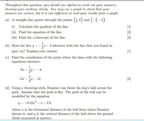 Solved Throughout This Question You Should Use Algebra To Chegg Com
