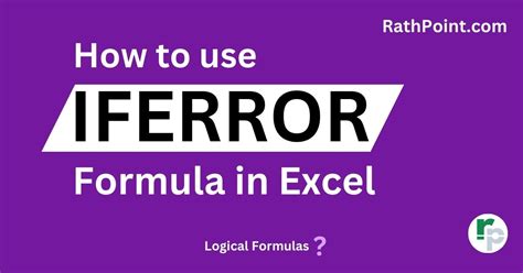How To Use Iferror Formula In Excel
