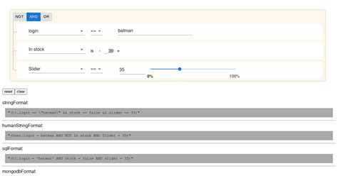React Awesome Query Builder Sandbox Codesandbox
