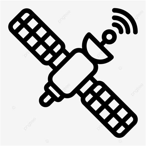 Satellite Vector Icon Design Illustration Satellite Space Aerospace