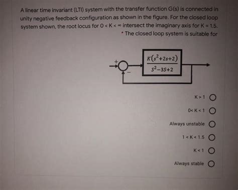 Solved Control Systems Final Exam A Linear Time Invariant Chegg