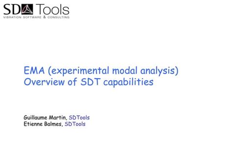 Sdt Experimental Modal Analysis Capabilities Pptx Graphics Software