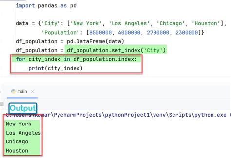 How To Get Index Values From Dataframes In Pandas Python