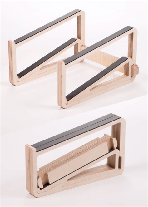 Portable Wooden Laptop Stand Cnc Cut From 18mm Plywood Two In One