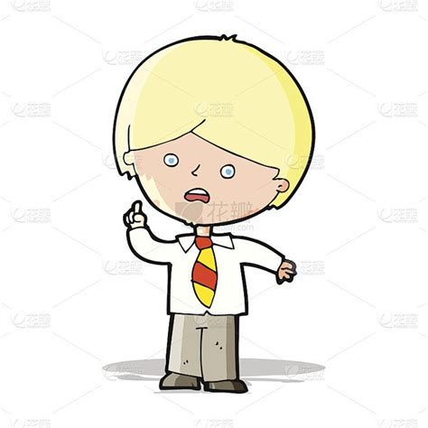 卡通焦虑的学生举手了