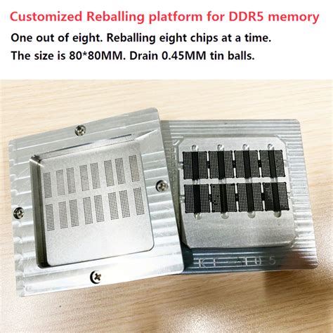 customized memory reballing stencil kit for ddr5 ddr5x ddr4 ddr3 ddr6 memory reballing