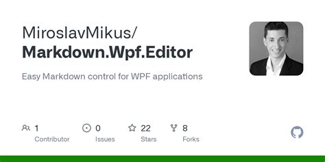Github Miroslavmikusmarkdownwpfeditor Easy Markdown Control For Wpf Applications