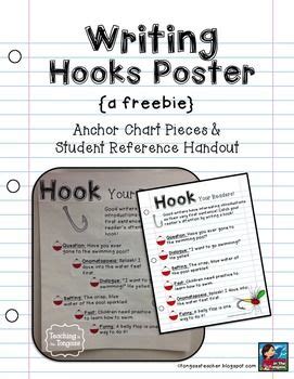 Free Writing Hooks Anchor Chart Poster Writing Workshop Anchor Charts Writing Hooks Writing