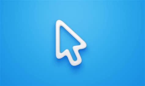 Premium Photo Minimal Cursor Symbol On Blue Background 3d Rendering