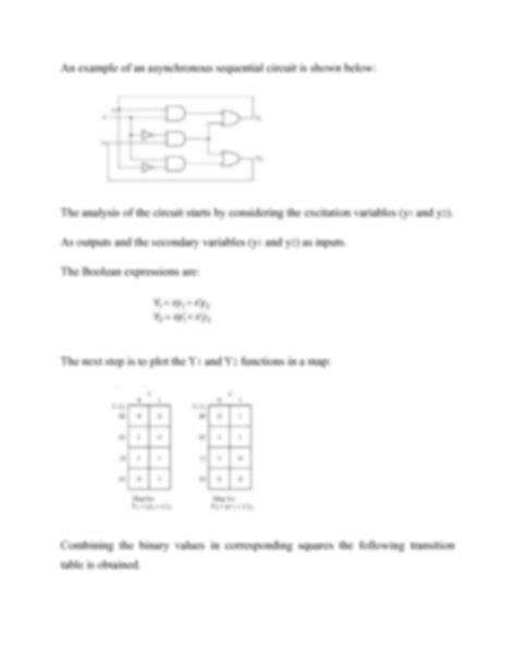 Solution Analysis Procedure Of Asynchronous Sequential Circuits