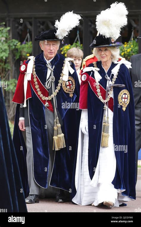 The Prince Of Wales And The Duchess Of Cornwall Attend The Annual Order Of The Garter Service At