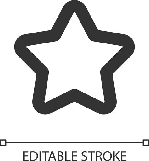 Star Pixel Perfect Linear Ui Icon Favourite Page Mark Positive Feeling Adding Bookmark Gui