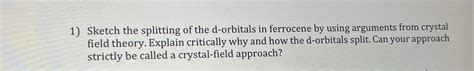 Solved Sketch The Splitting Of The D Orbitals In Ferrocene Chegg Com