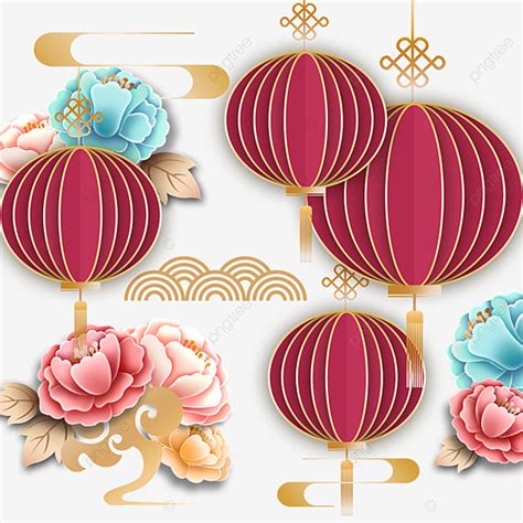 Xiangyun 장식 입체 랜턴 일러스트 칸델라 입체 꽃들 Png 일러스트 및 Psd 이미지 무료 다운로드 Pngtree