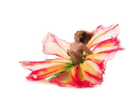 Dancer Topless In Artistic Beautiful Skirt Stock Image Image Of