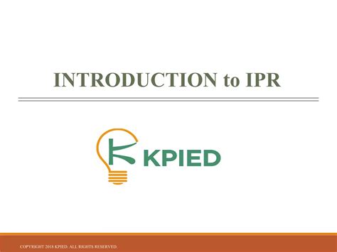 Ipr Basics Ppt