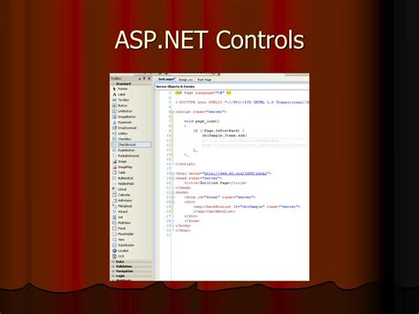 Ppt Web Server Controls Macdonald Ch 5 Powerpoint Presentation Free Download Id3054117