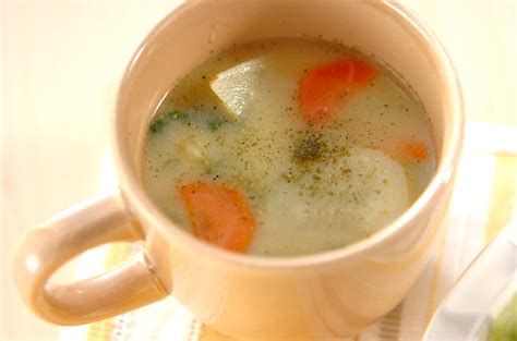 小カブの白みそ汁レシピ・作り方 E・レシピ