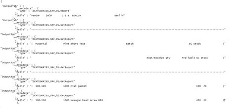 How To Convert Internal Table Of Type Listzeile Into Json Or Xml