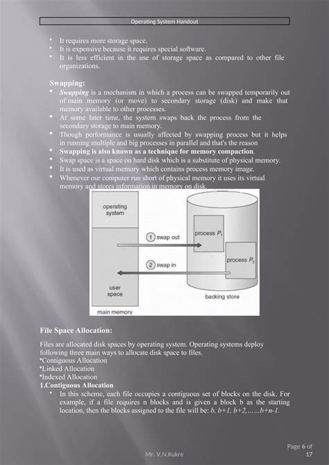 Operating Systems File Space Allocation Ppt Databases Computer