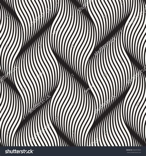 Seamless Pattern Geometric Waves Endless Stylish Stock Vector Royalty
