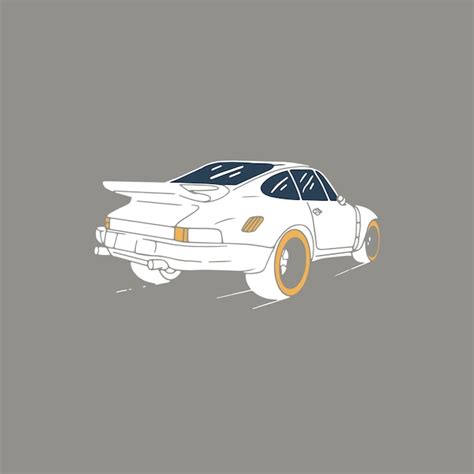 Premium Vector Vintage Illustration Hand Drawing Classic Super Car
