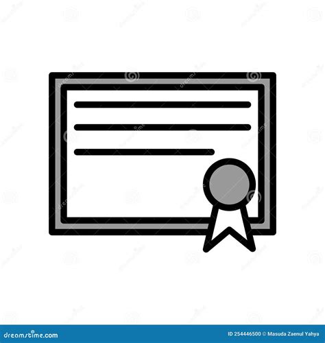 illustration vector graphic of certificate icon stock vector
