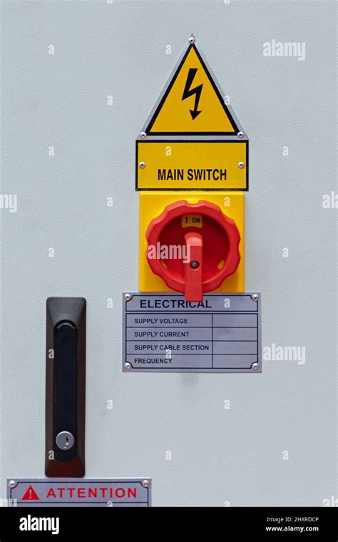 Main Switch Electrical Device Machine Power Supply Stock Photo Alamy