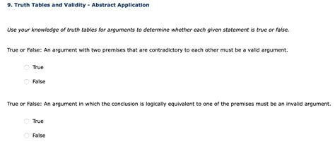 Use Your Knowledge Of Truth Tables For Arguments To