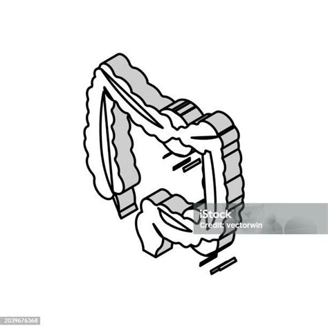 과민성 대장 증후군 등각 투영 아이콘 벡터 일러스트 레이 션 건강관리와 의술에 대한 스톡 벡터 아트 및 기타 이미지 건강관리와 의술 결장 낮 Istock