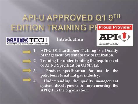 Api Q1 9th Edition Training Program Pptx