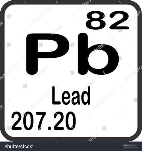 Vektor Stok Periodic Table Elements Lead Tanpa Royalti 368395079