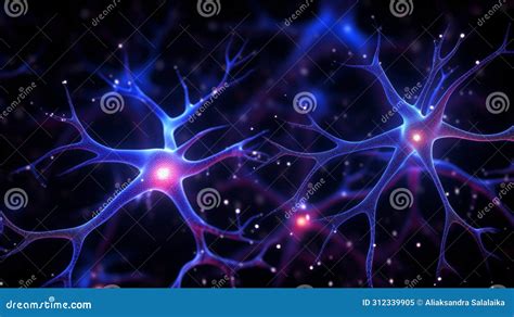 Dynamic Display Of Active Neural Connections Showcasing Brain Activity In Motion Royalty Free